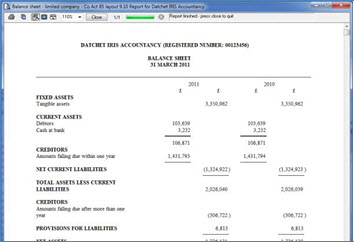 Show the Company Registered Number on the Balance Sheet