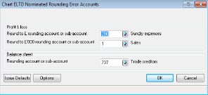 Change the Rounding Account Code at Chart Level