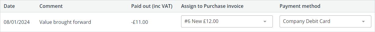 Assign transactions to invoices or purchases