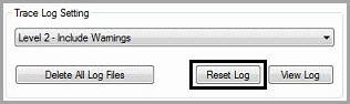 Reset Current Log File