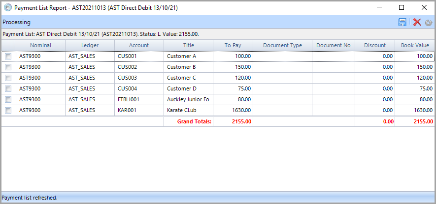 Creating a Direct Debit Collection