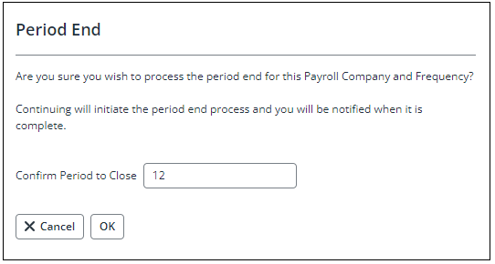 Process your final pay period end