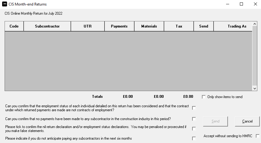 Month End Online Submission
