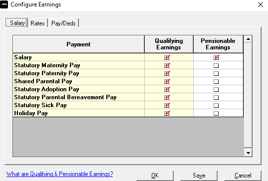 Configure Pension Deduction Pay Elements