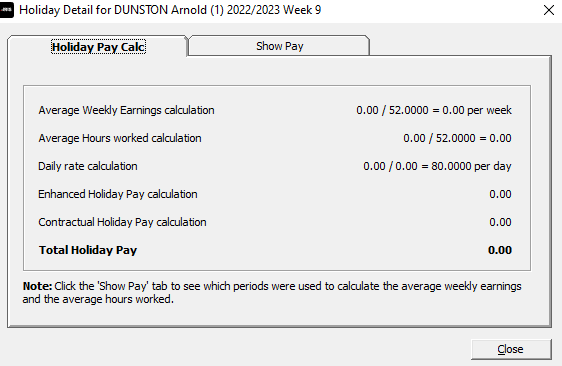 Pay Holidays during Payroll Run