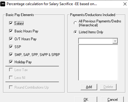 Add Employer Payment Deduction