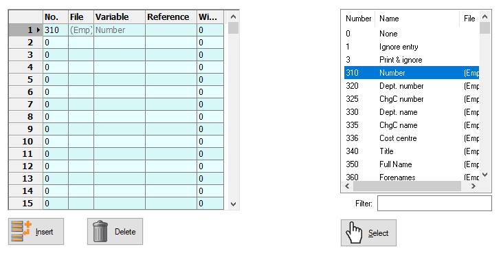 About variables layout