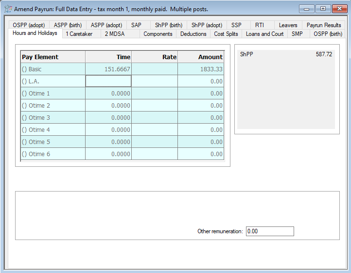 Full data entry - multiple posts
