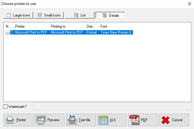 Produce a BACS payment list