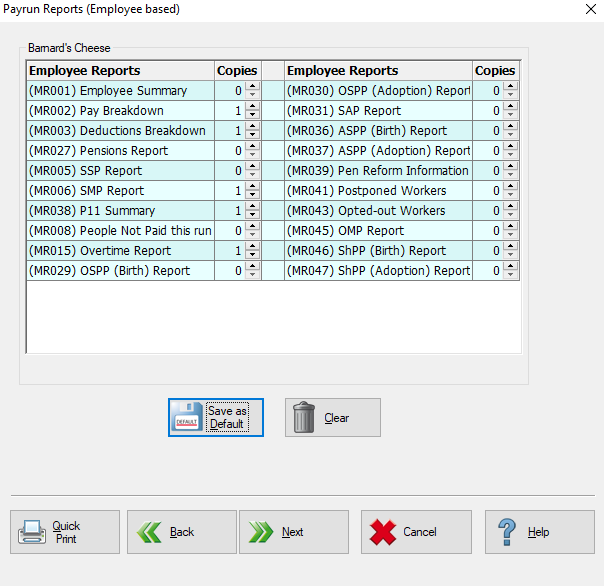 Produce management reports
