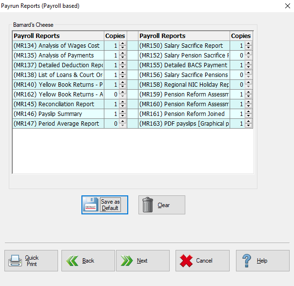 Produce management reports