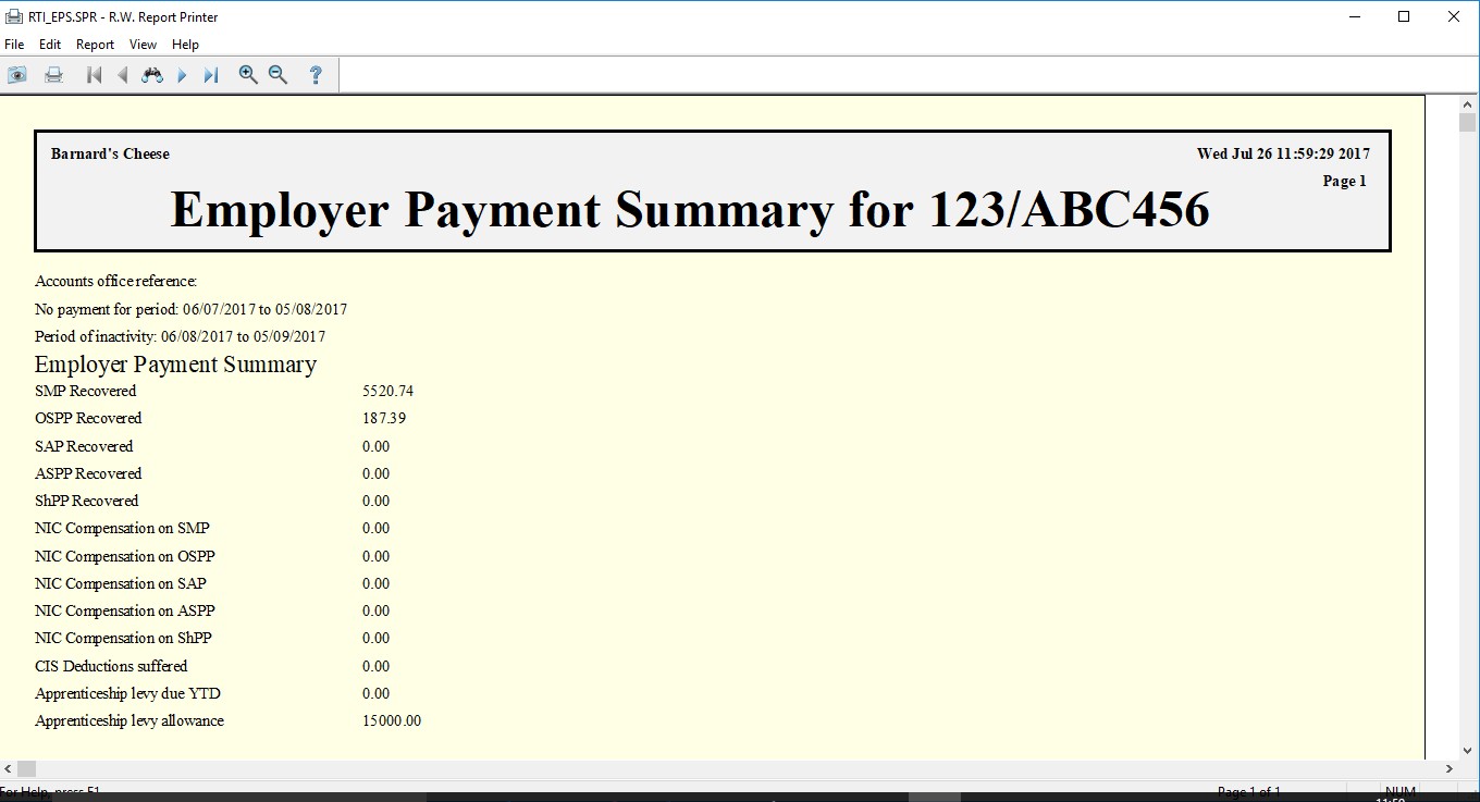 Submit an RTI employer payment summary (EPS)